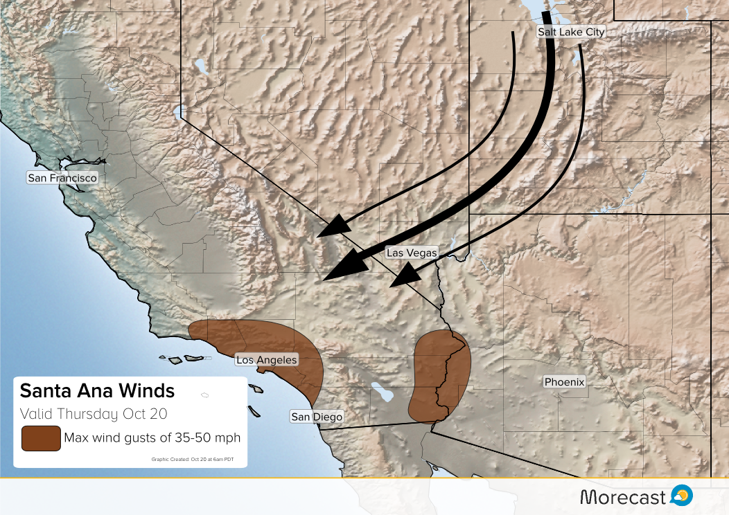 Santa Ana Winds Bring Extreme Heat and Fire Risk to Southern California